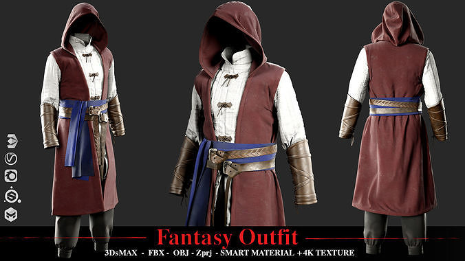 Fantasy Outfit 3D model | CGTrader