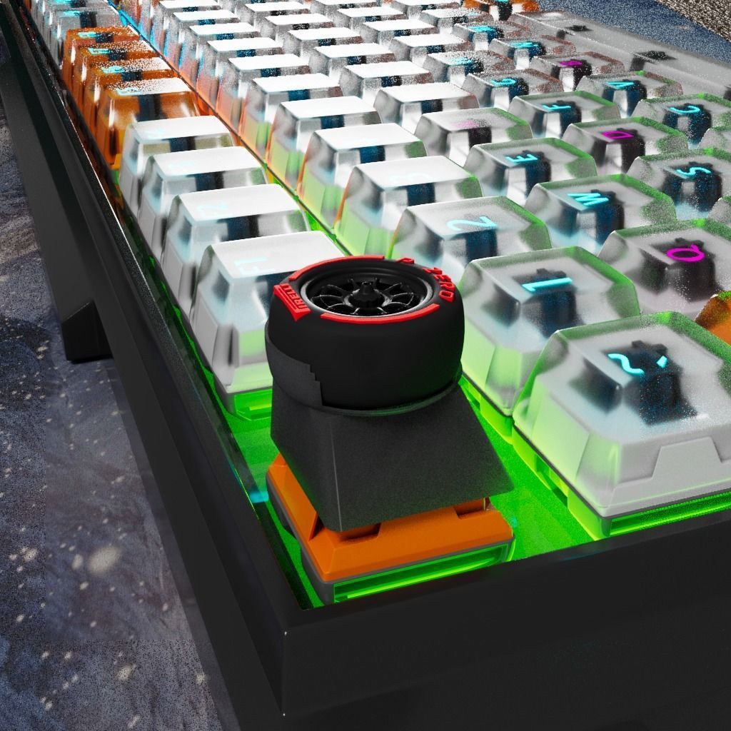 Keyboard formula 1 tire keycap 3D model 3D printable | CGTrader