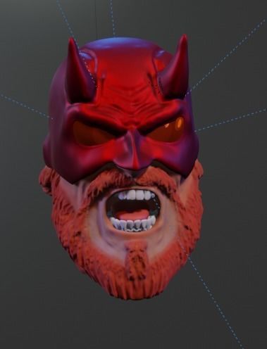 King Daredevil Screaming Head free 3D model 3D printable | CGTrader