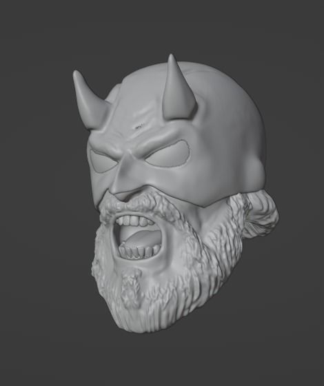 King Daredevil Screaming Head free 3D model 3D printable | CGTrader