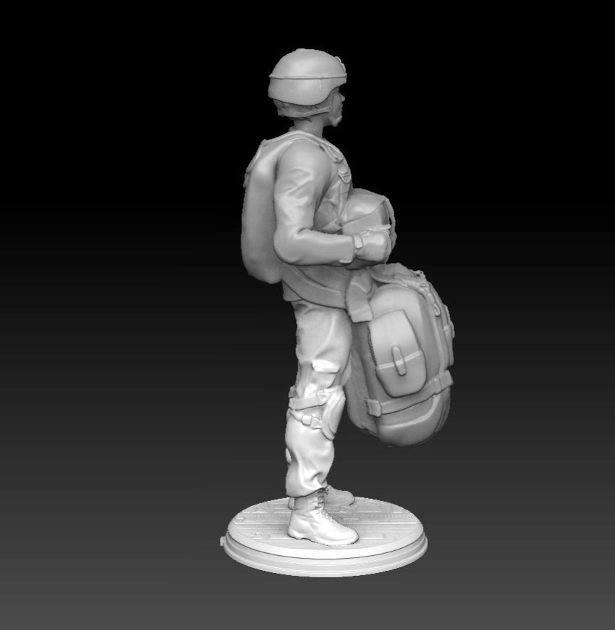Female Paratrooper 3d Model 3d Printable Cgtrader