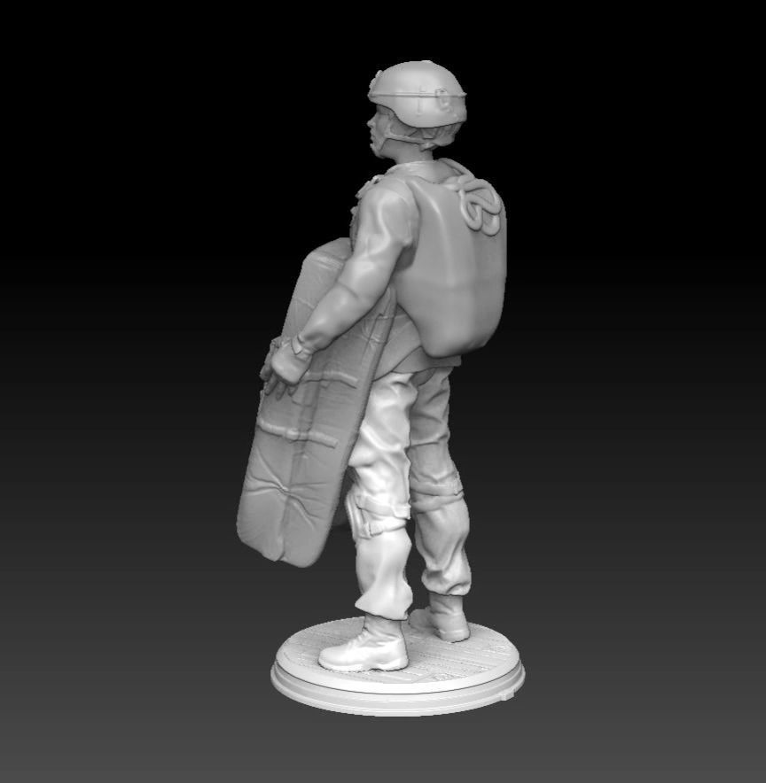 Female Paratrooper 3d Model 3d Printable Cgtrader