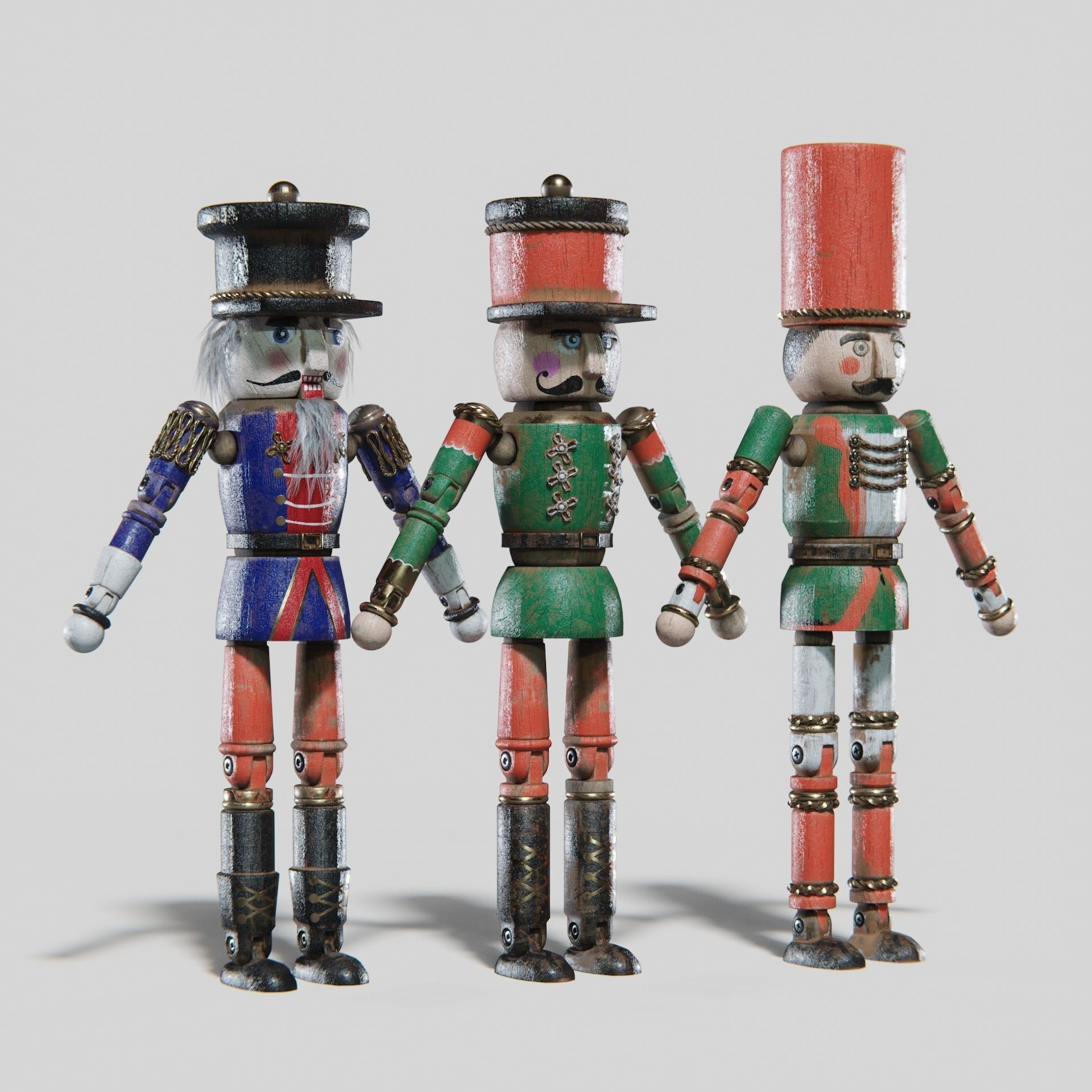 Nutcracker toy Rigged 3D model animated rigged | CGTrader