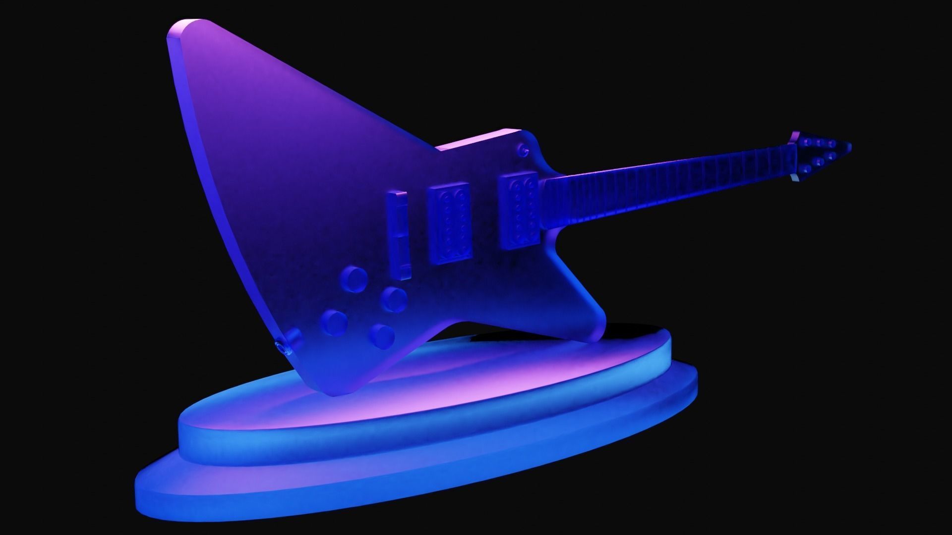 Explorer Guitar 3D model 3D printable | CGTrader