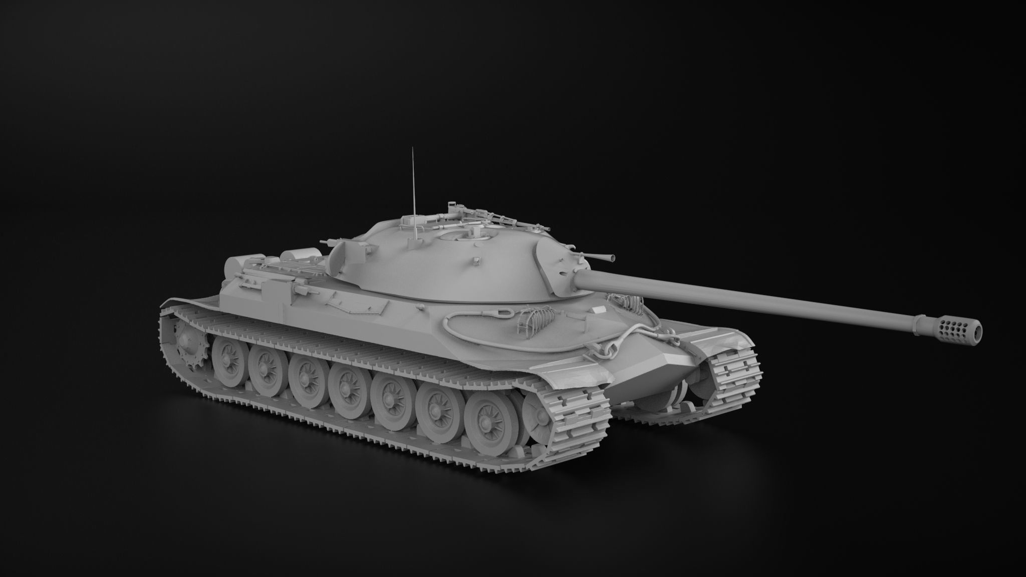 Tank IS-7 3D model collectible Miniature ROTABLE 3D model 3D printable ...