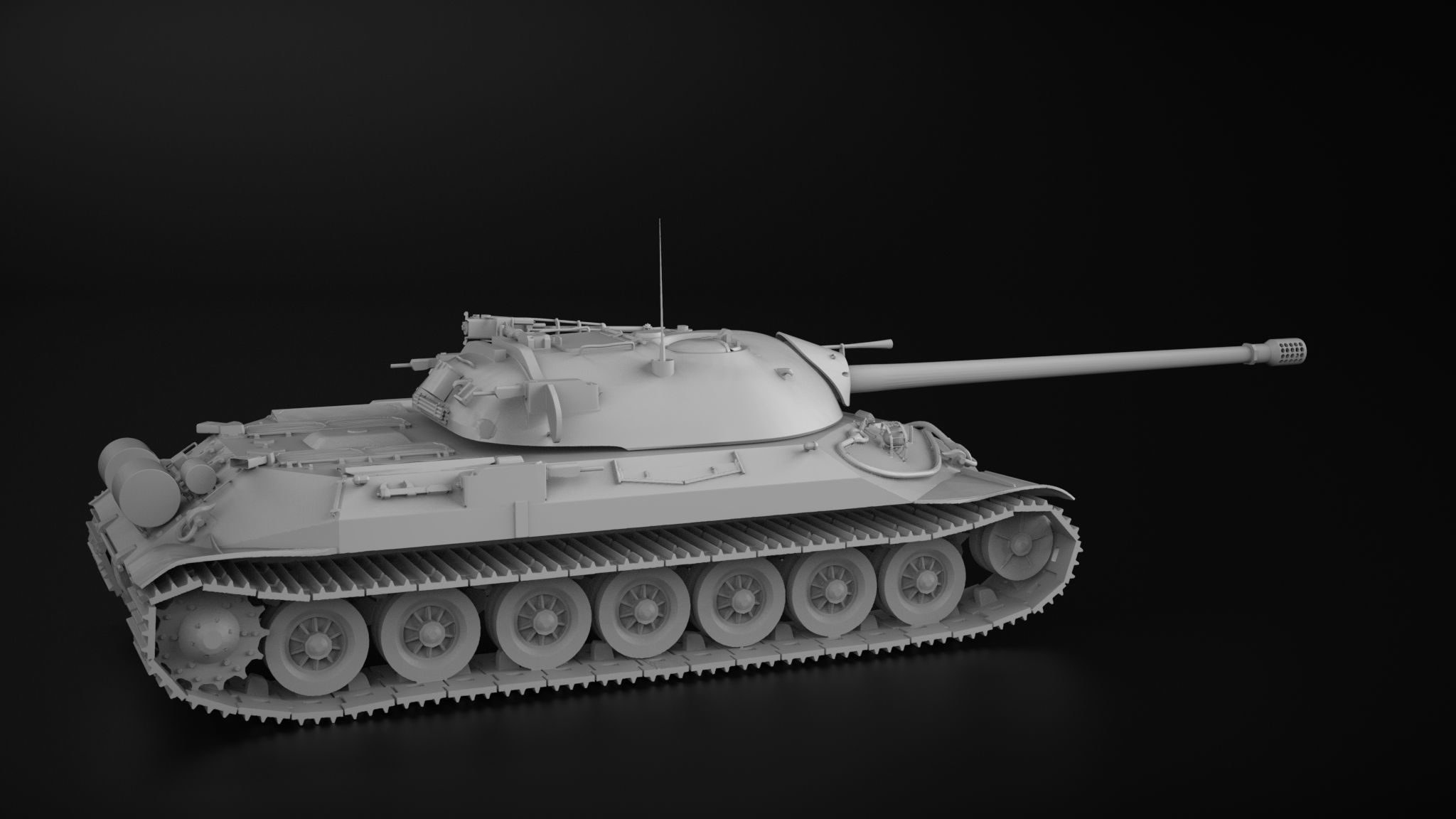Tank IS-7 3D model collectible Miniature ROTABLE 3D model 3D printable ...