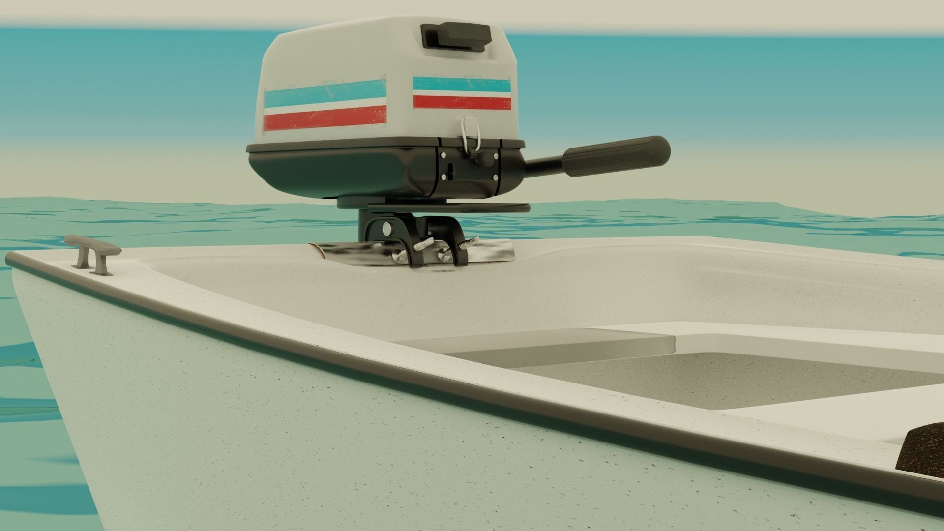 Small Dalmatian fishing boat - Pasara- TOMOS OUTBOARD INCLUDED 3D model ...