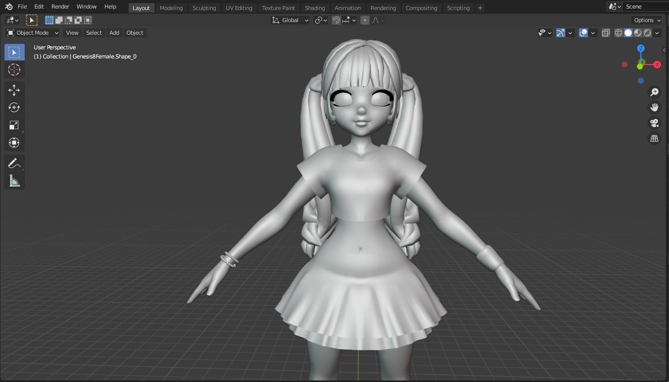 Doll Base Mesh 3D model | CGTrader