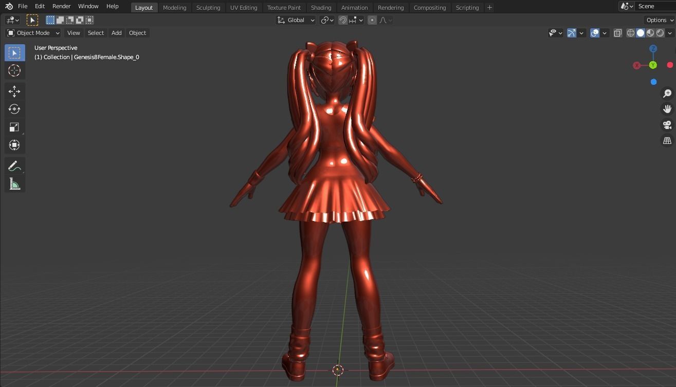 Doll Base Mesh 3D model | CGTrader