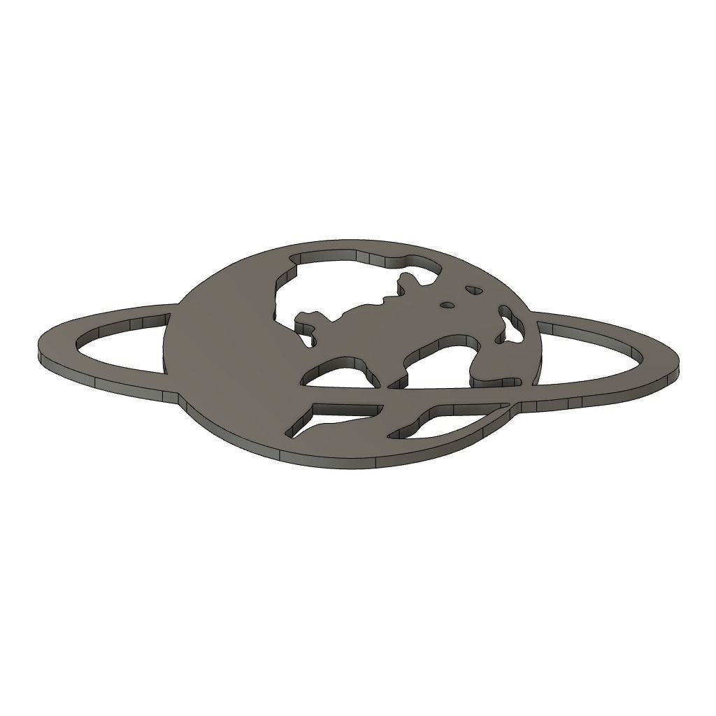 Saturn 2D Wall Decor 3D model 3D printable | CGTrader