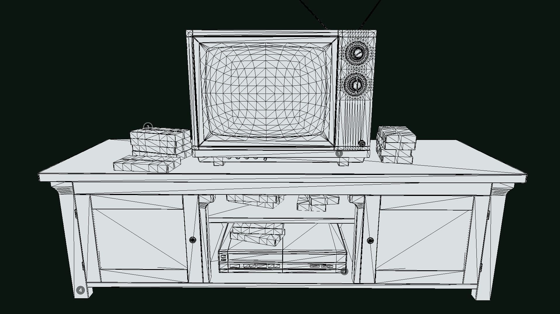 3D model TV Set 80s Asset VR / AR / low-poly | CGTrader