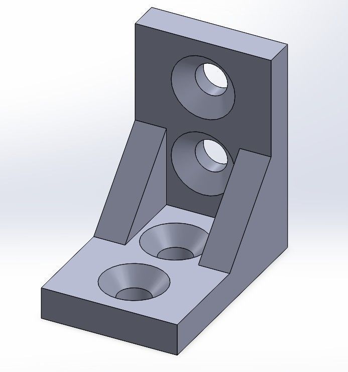 Right angle support Right angle bracket free 3D model 3D printable ...