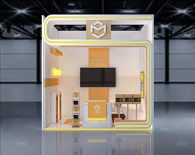 booth 4x3 3D model | CGTrader