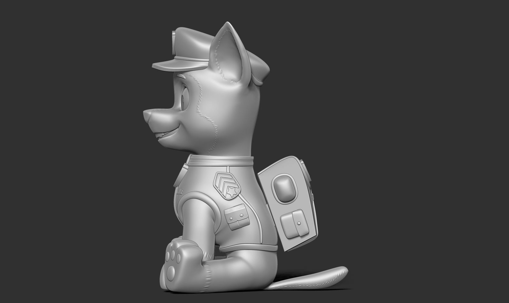 Chase - Paw Patrol Fanart 3D model 3D printable | CGTrader