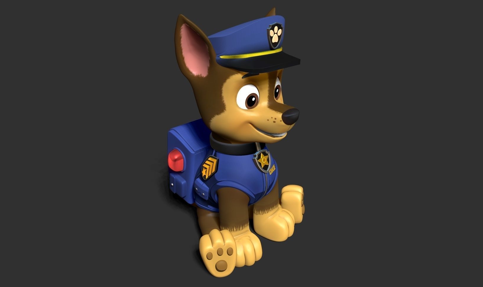 Chase - Paw Patrol Fanart 3D model 3D printable | CGTrader