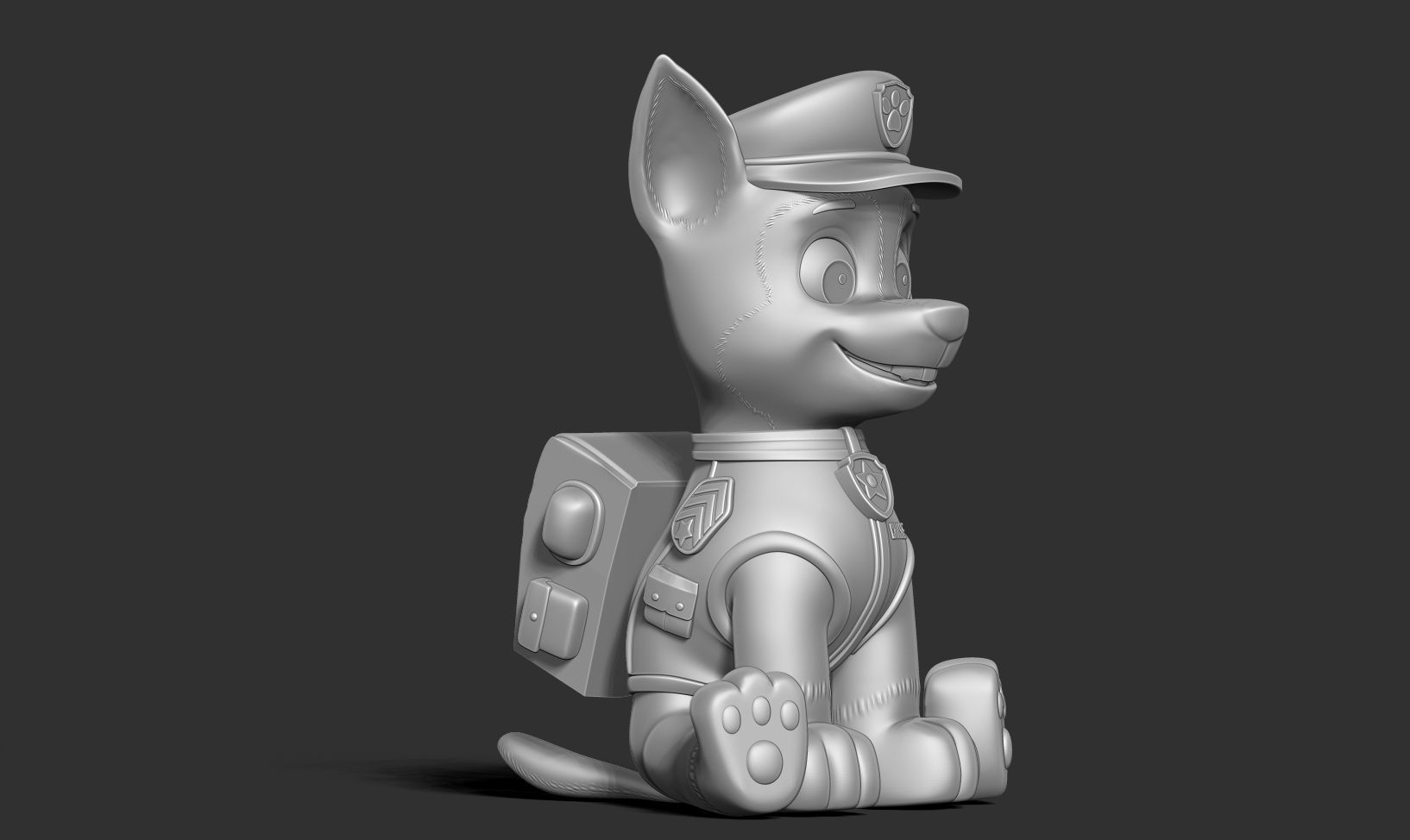 Chase - Paw Patrol Fanart 3D model 3D printable | CGTrader