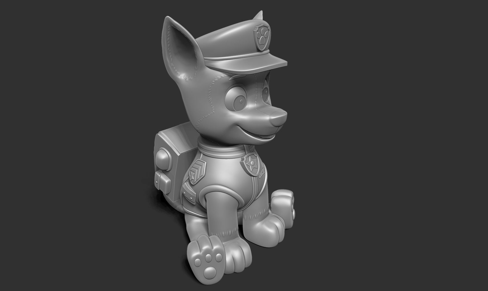 Chase - Paw Patrol Fanart 3D model 3D printable | CGTrader