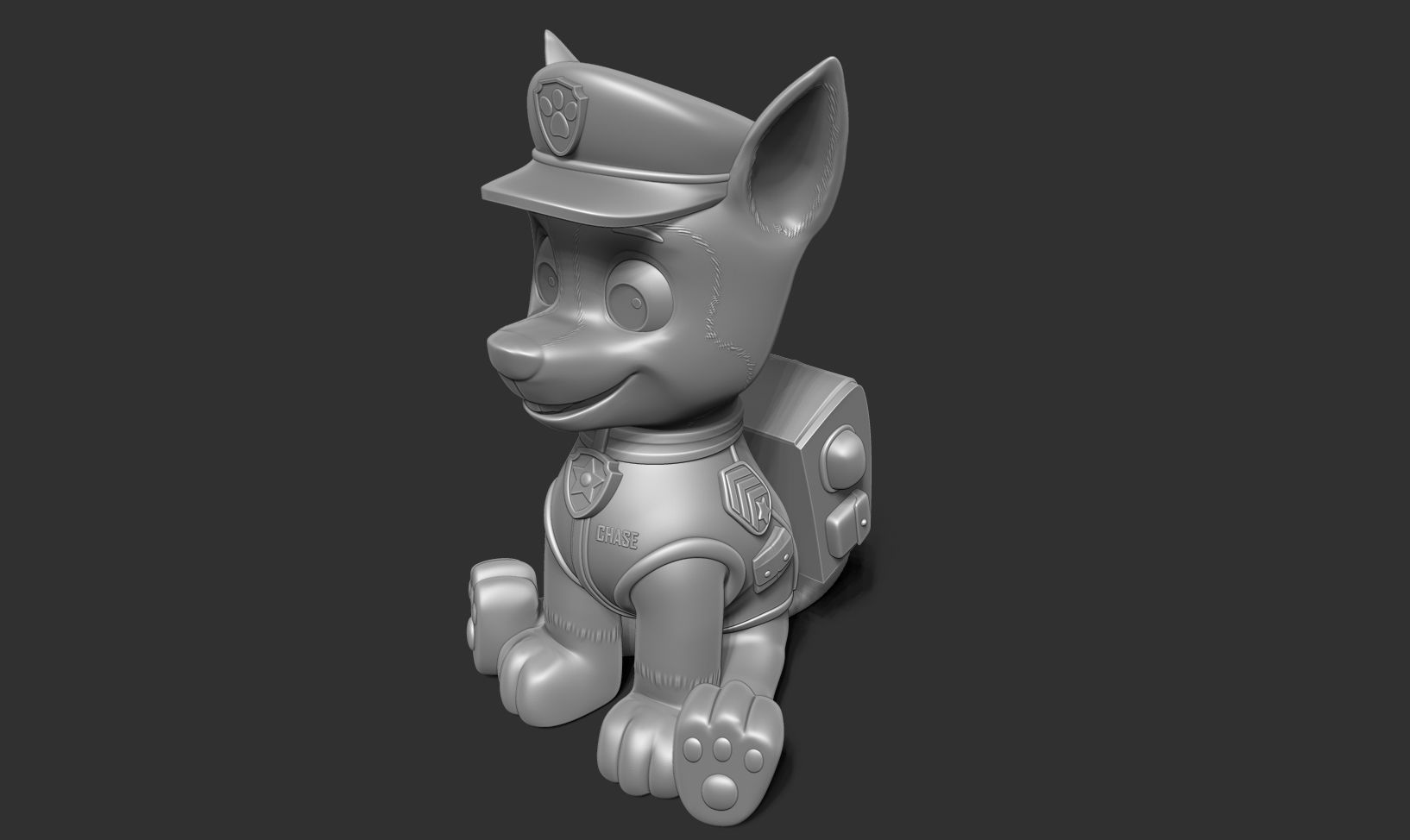 Chase - Paw Patrol Fanart 3D model 3D printable | CGTrader