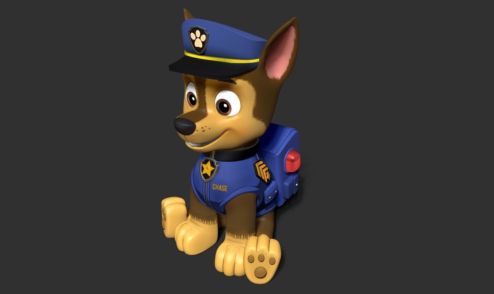 Chase - Paw Patrol Fanart 3D model 3D printable | CGTrader