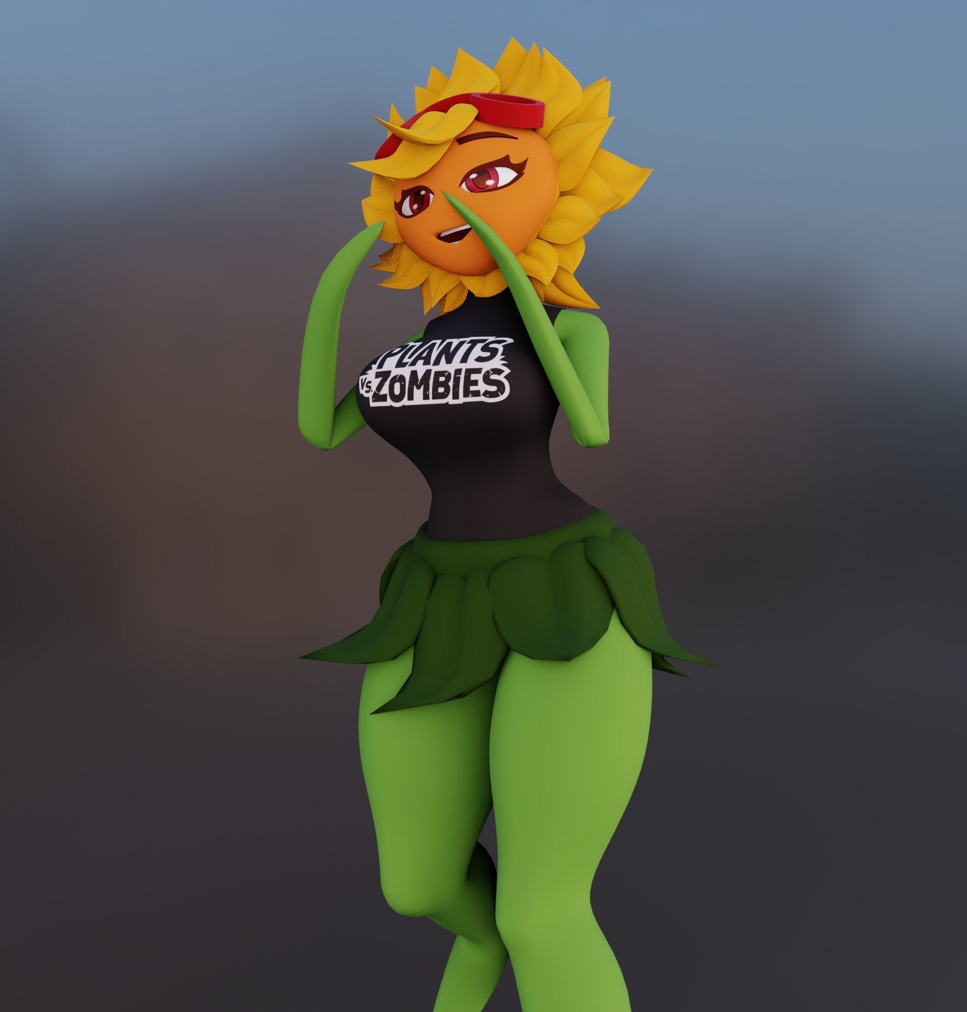 3d Model Girasol Sunflower 3d Plants Vs Zombie Nsfw Sfw Vr Ar Low