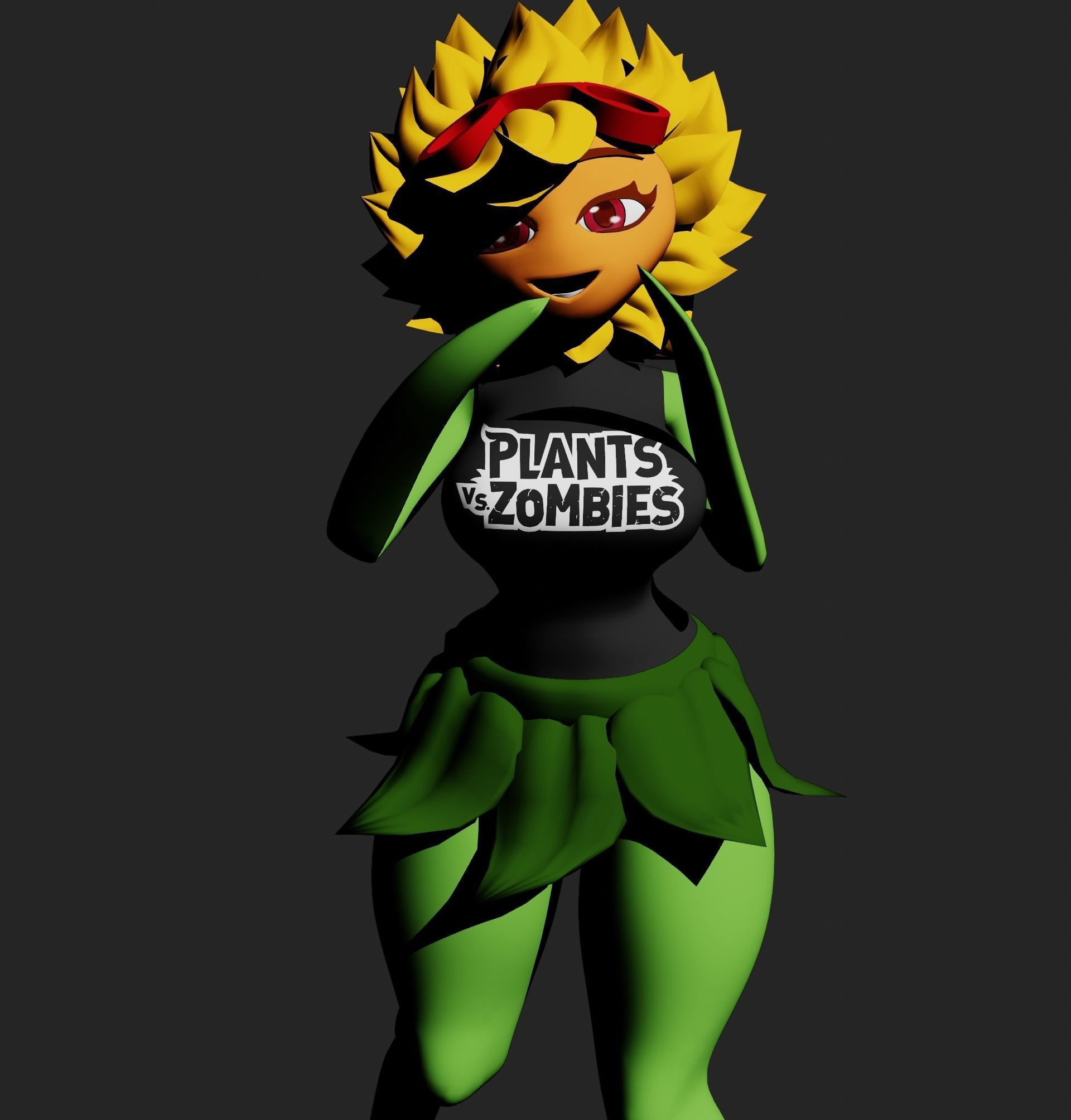 3d Model Girasol Sunflower 3d Plants Vs Zombie Nsfw Sfw Vr Ar Low