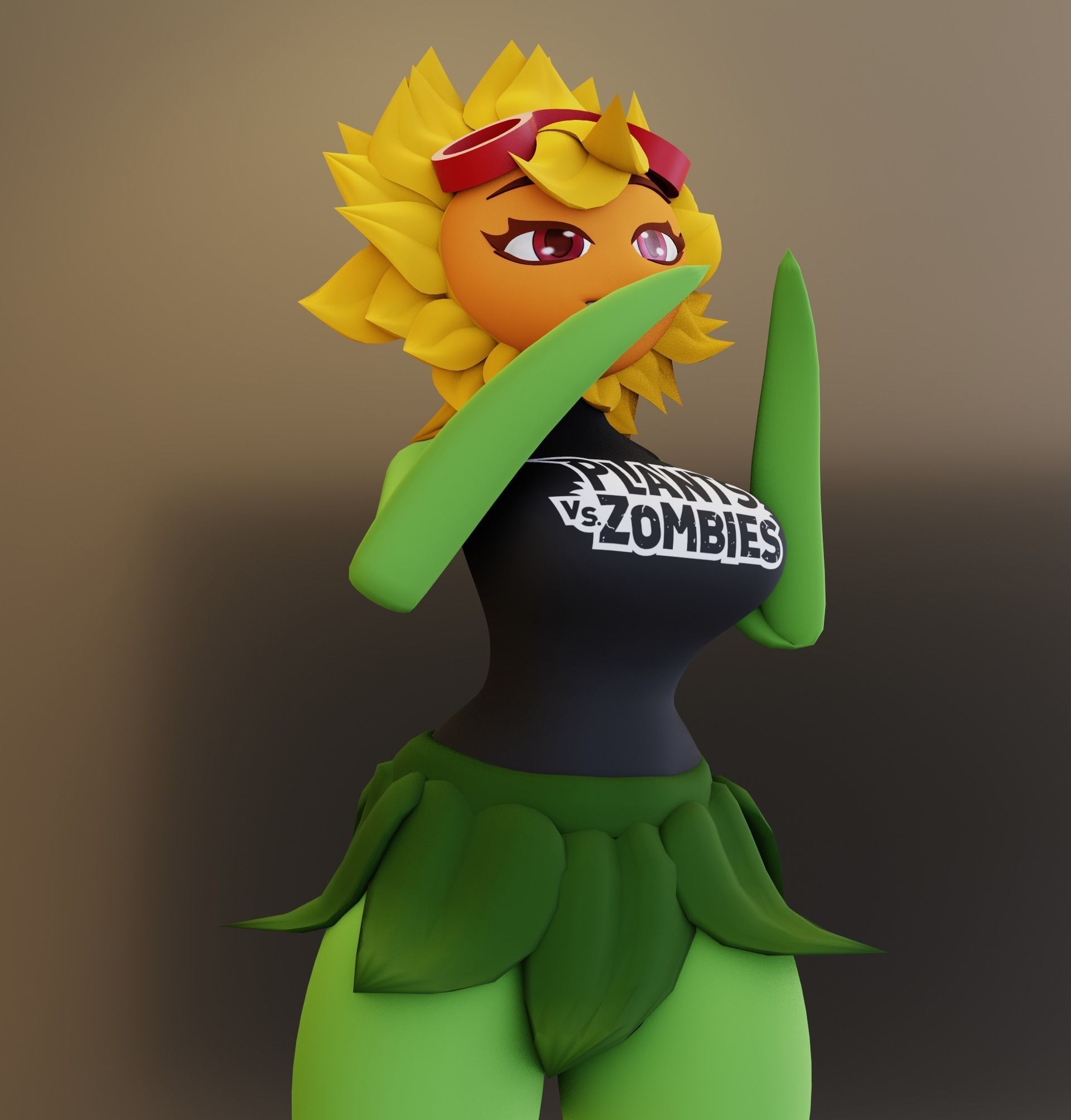 3d Model Girasol Sunflower 3d Plants Vs Zombie Nsfw Sfw Vr Ar Low