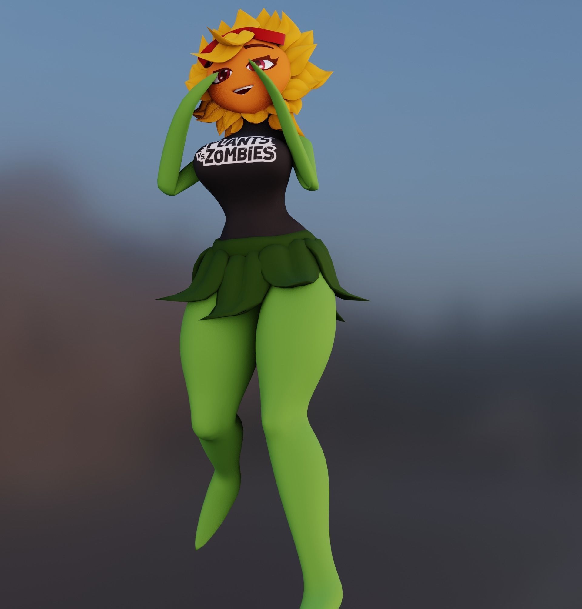 3d Model Girasol Sunflower 3d Plants Vs Zombie Nsfw Sfw Vr Ar Low