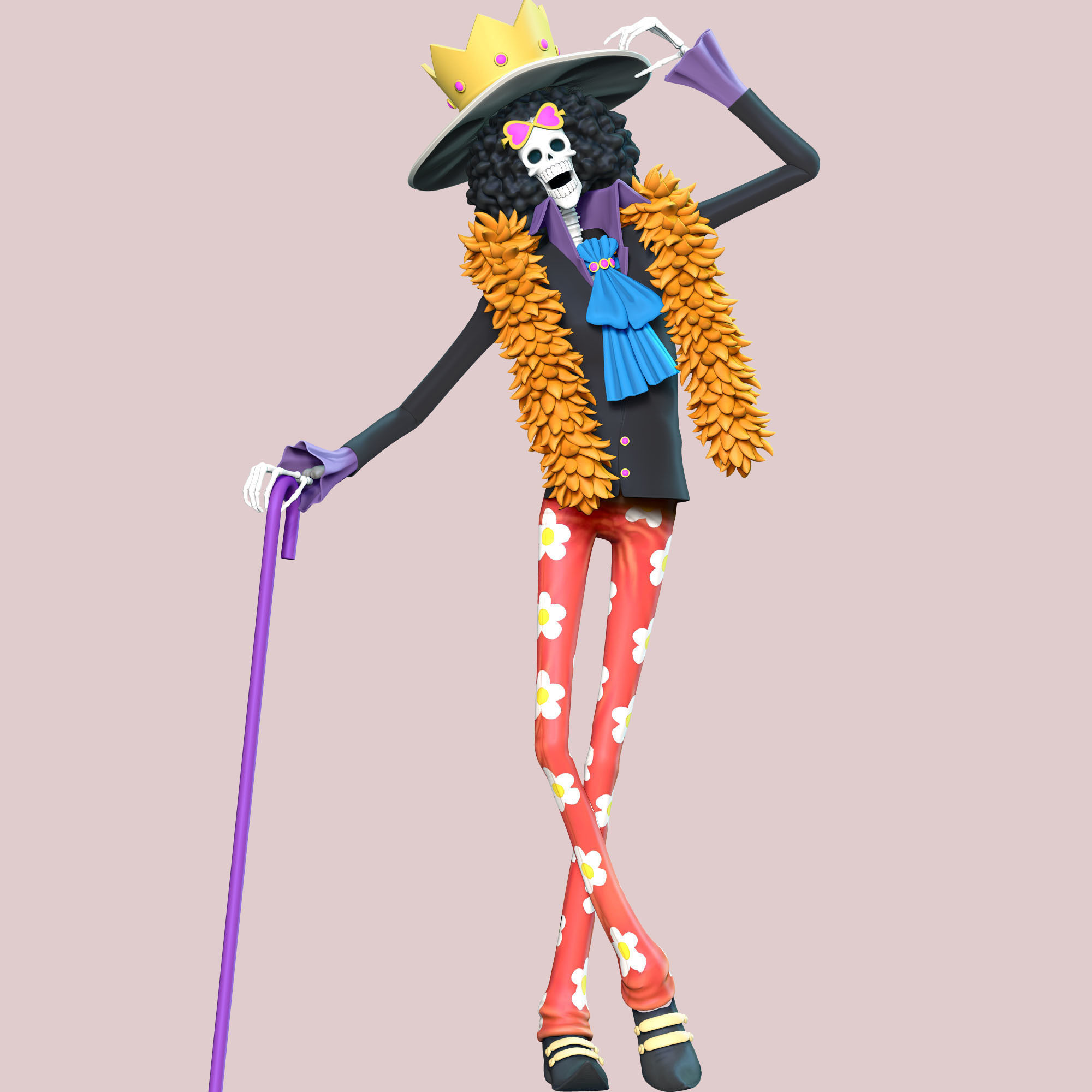 One Piece - Brook 3D model 3D printable | CGTrader