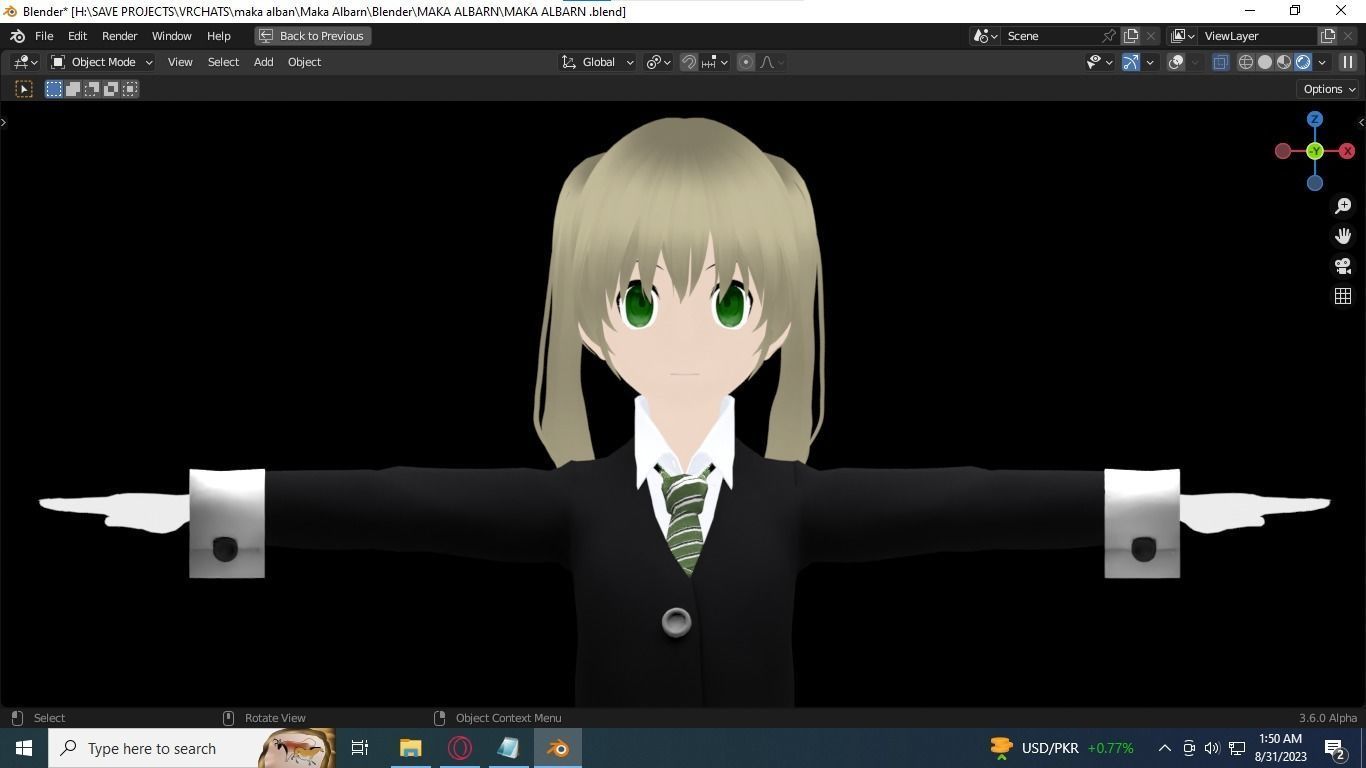 3D model MAKA ALBARN ANIME GIRL VRCHAT AVATAR VR / AR / low-poly | CGTrader