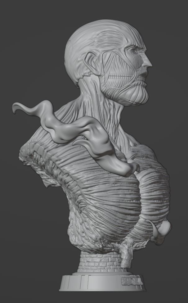 Bust Colossal Titan 3D model 3D printable | CGTrader