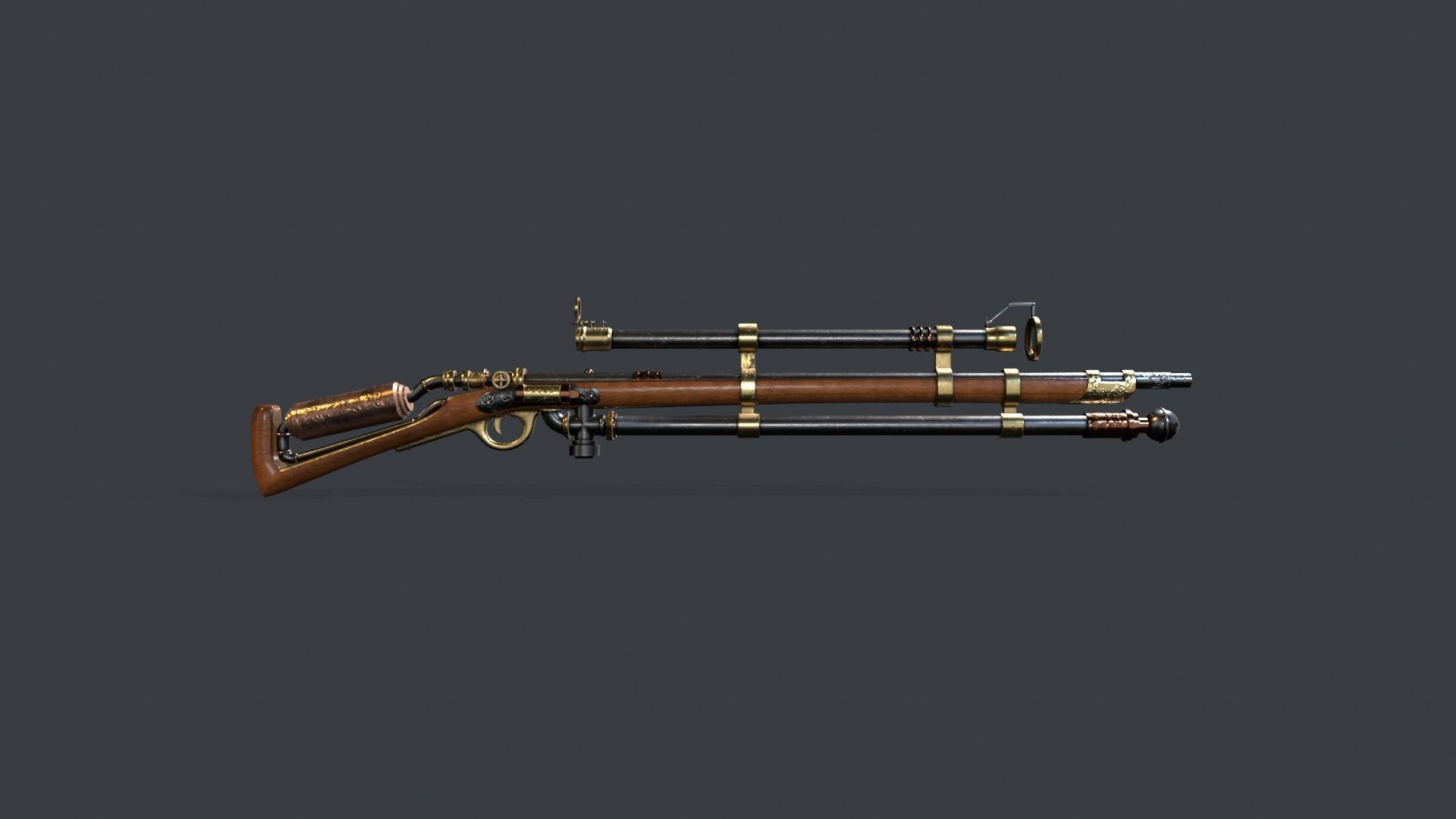 3D model Steam Sniper Rifle VR / AR / low-poly | CGTrader