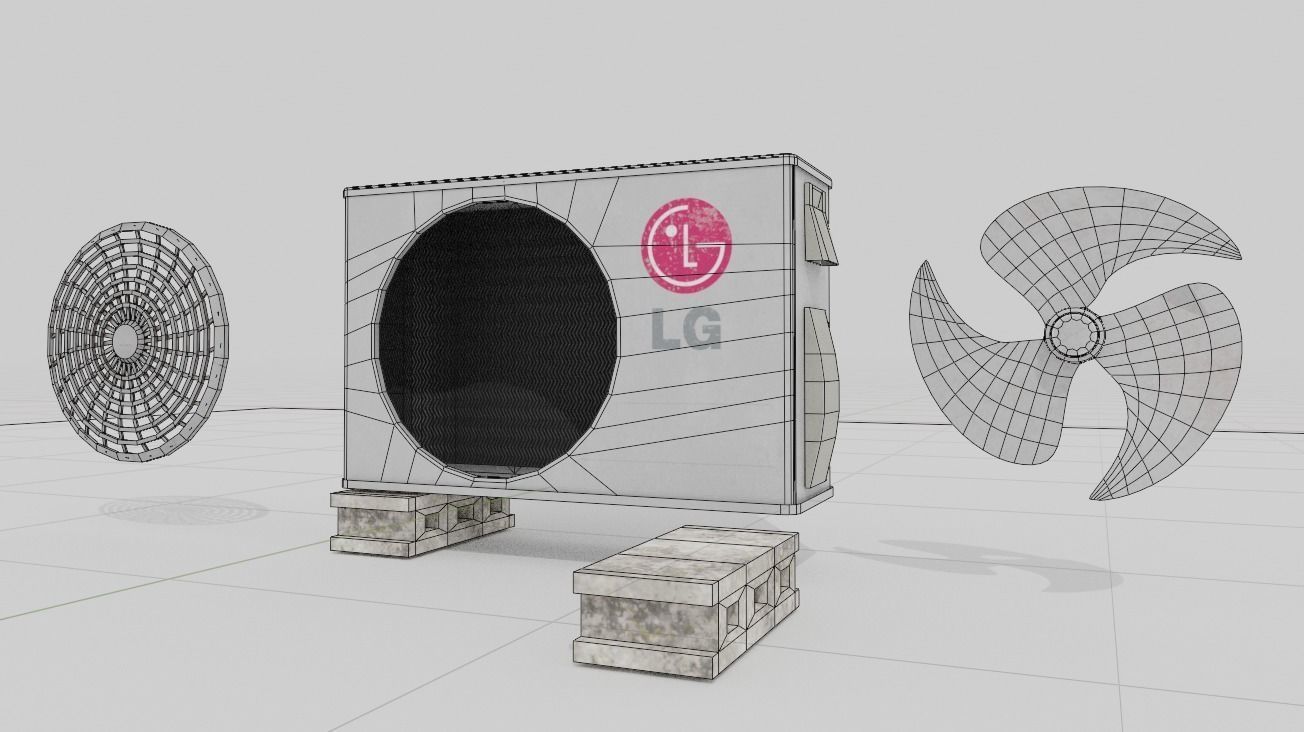 3D model Air condensing unit with 4K texture VR / AR / low-poly | CGTrader
