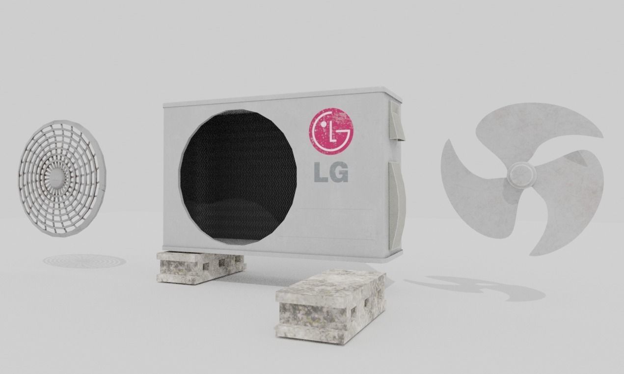 3D model Air condensing unit with 4K texture VR / AR / low-poly | CGTrader