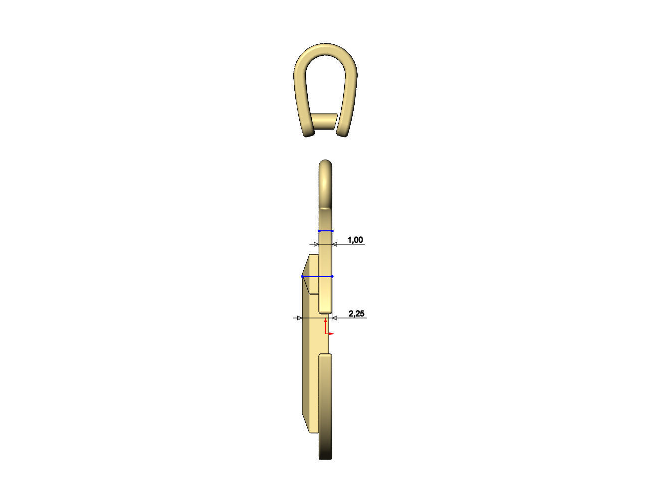 Faceted T split round pendant with bail 3D model 3D printable | CGTrader