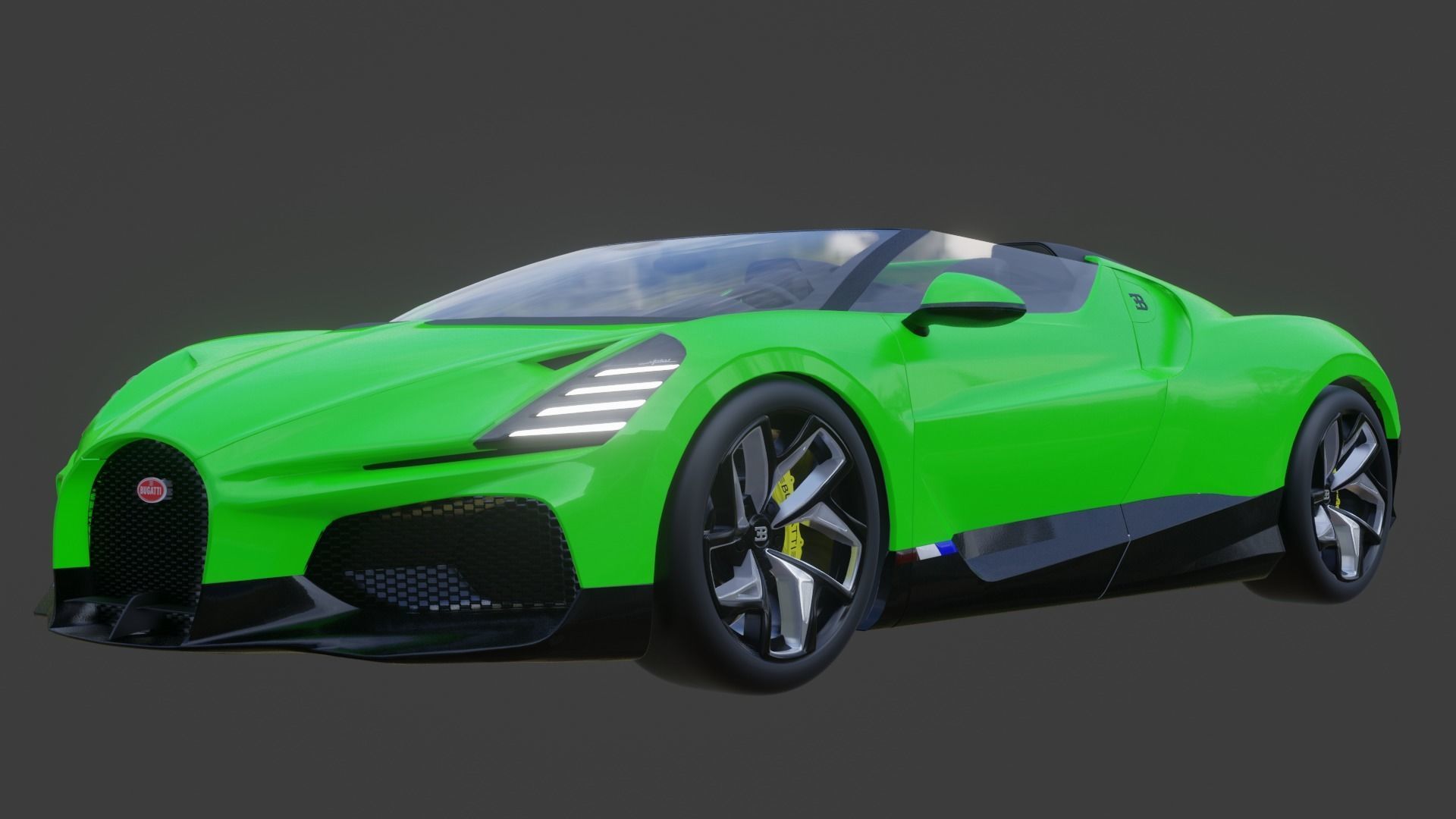 bugatti mistral green 3D model | CGTrader