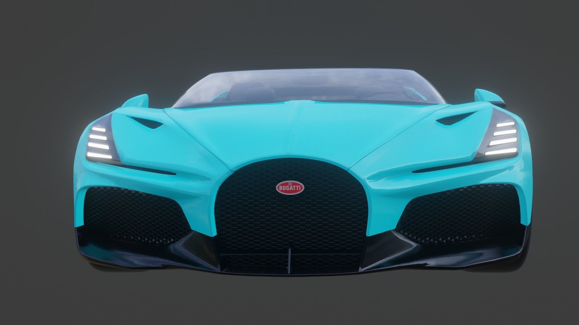 bugatti mistral light blue 3D model | CGTrader