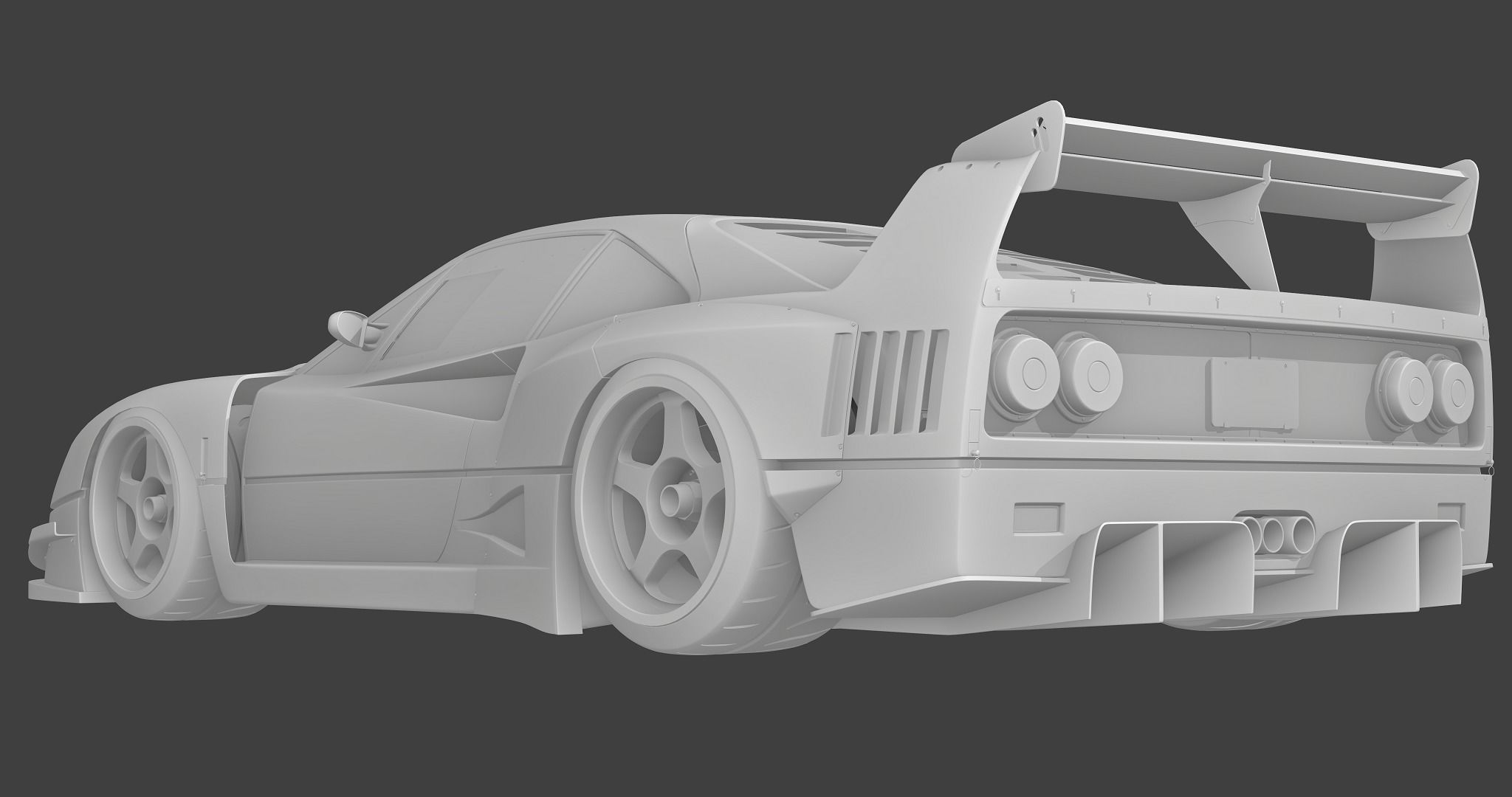 3D model Ferrari F40 Liberty Walk VR / AR / low-poly | CGTrader