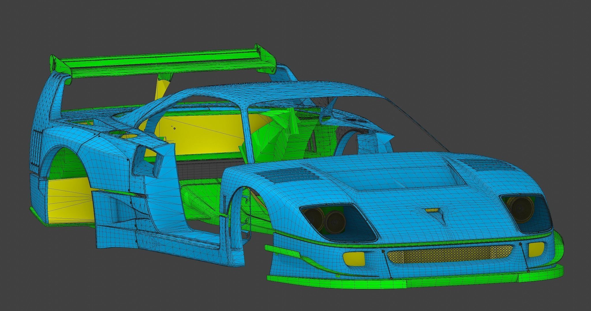 3D model Ferrari F40 Liberty Walk VR / AR / low-poly | CGTrader