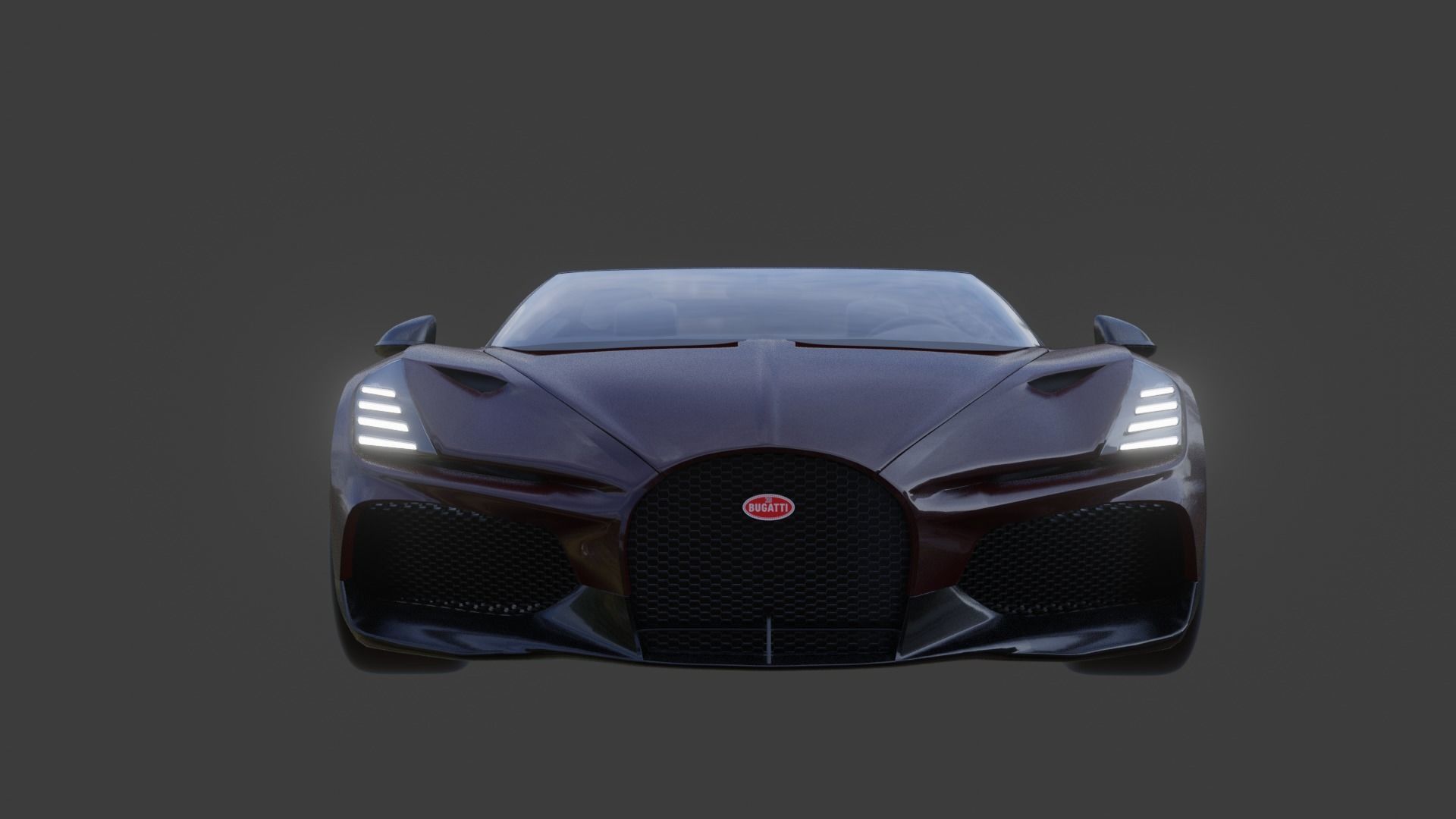 bugatti mistral red 3D model | CGTrader