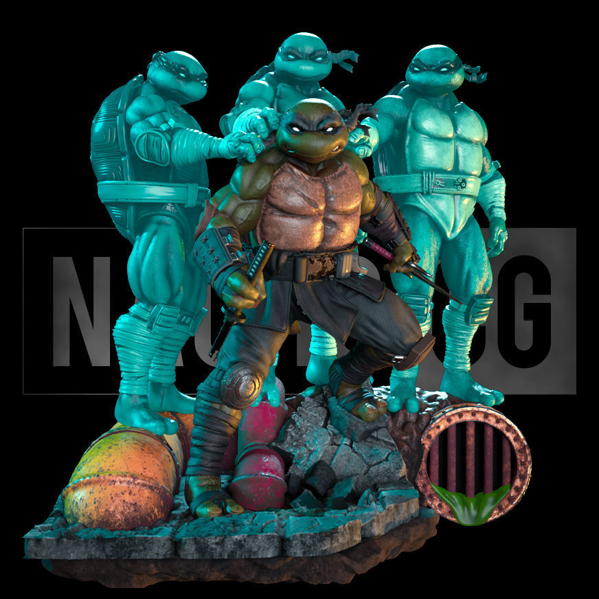 Fan art of TMNT Last Ronin - Diorama 3D model 3D printable | CGTrader