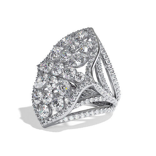 3D model of a jewelry ring with diamonds 3D model 3D printable | CGTrader