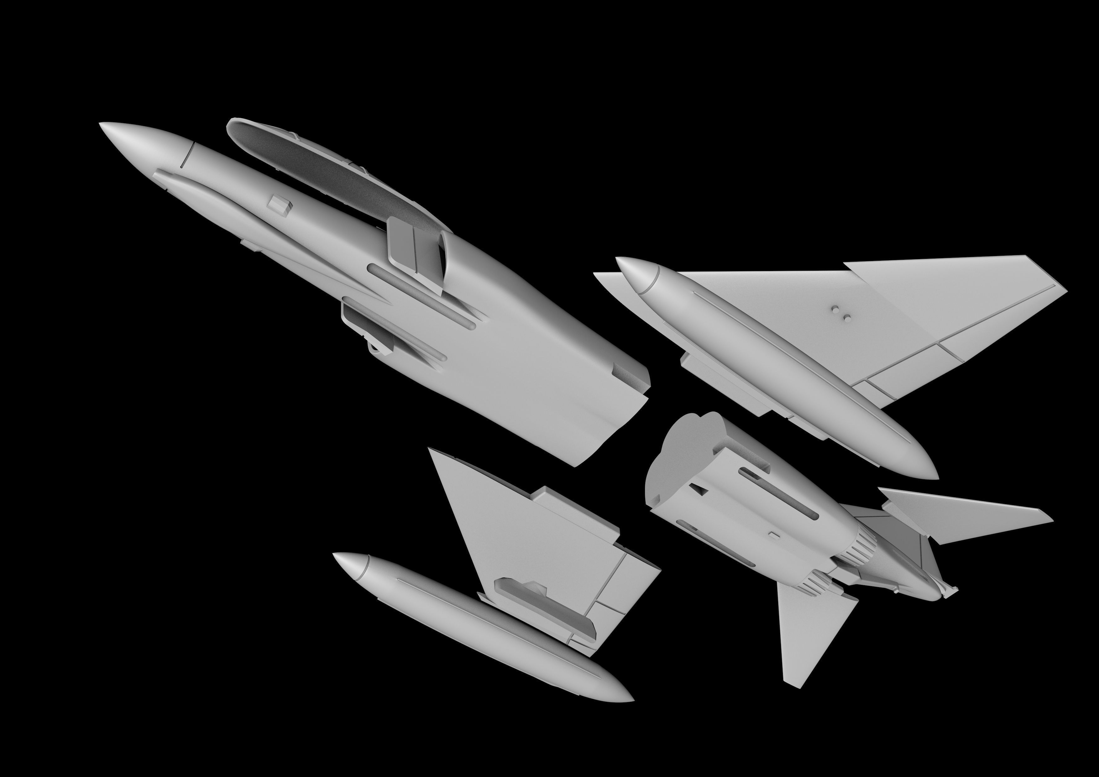 F-4 PHANTOM II SCALE 1-72 3D PRINT READY STL FILES 3D model 3D ...
