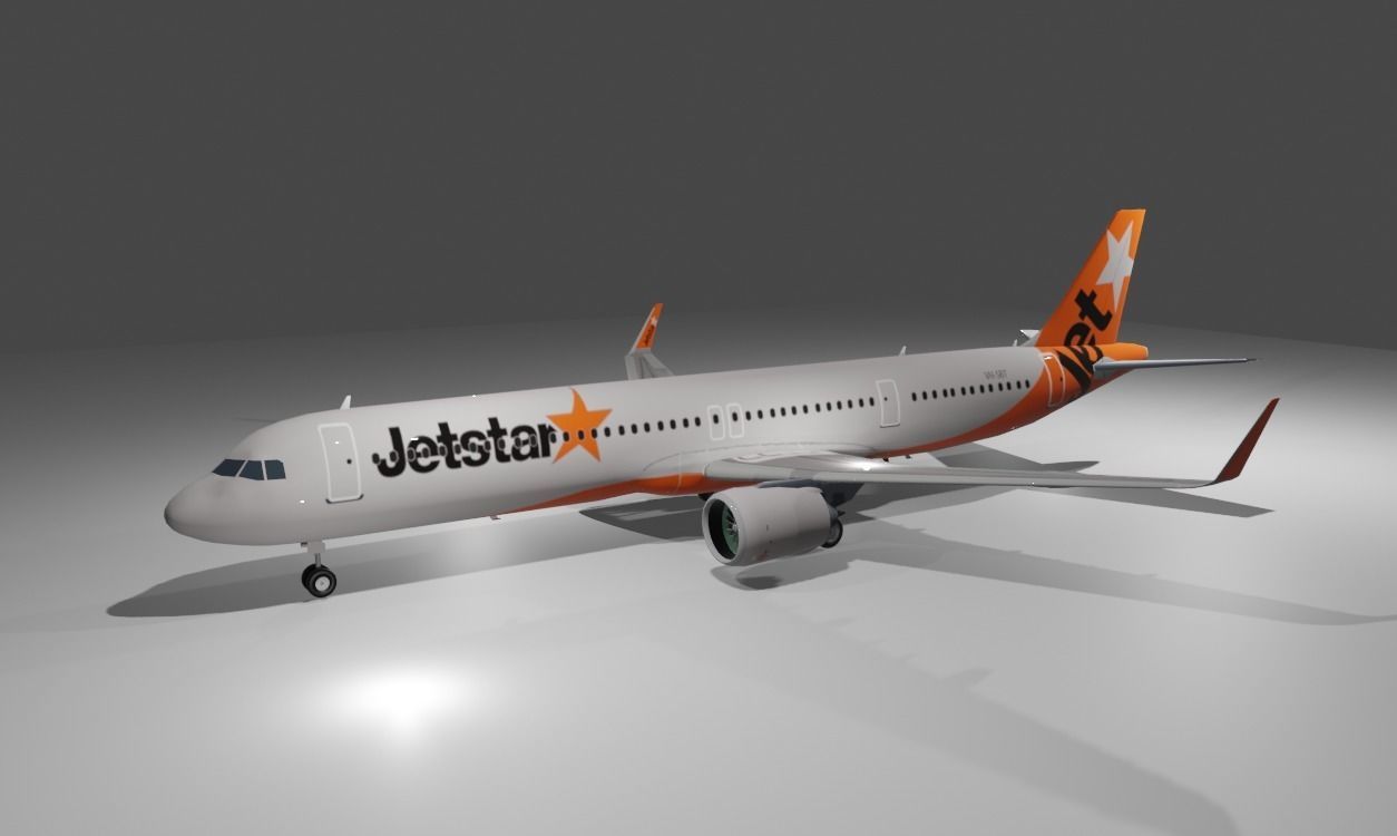 3D model Jetstar airbus a321neo 3D Model VR / AR / low-poly | CGTrader