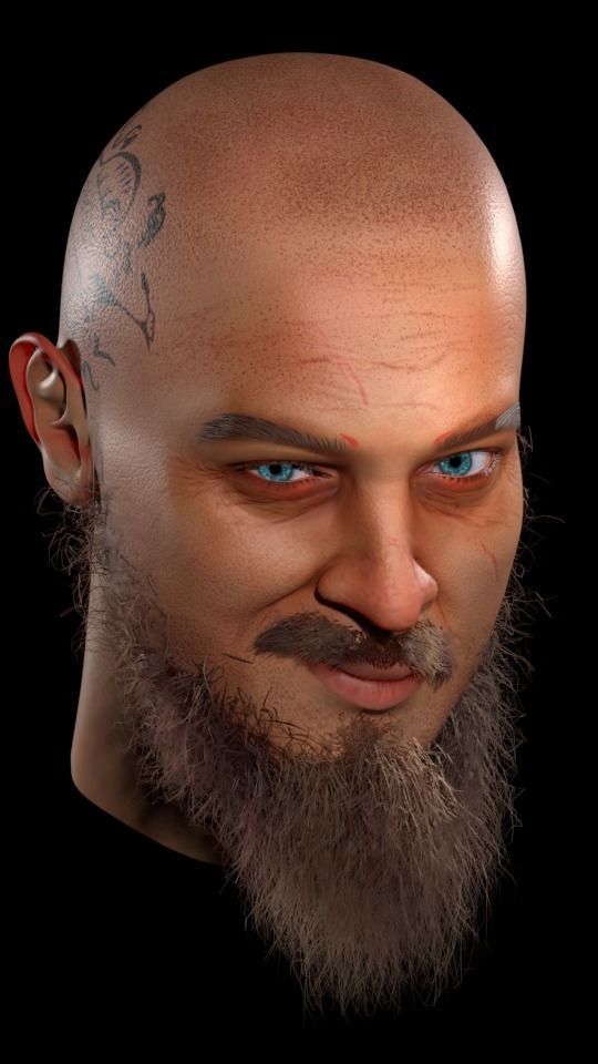 Ragnar Lothbrok Head 3D model | CGTrader