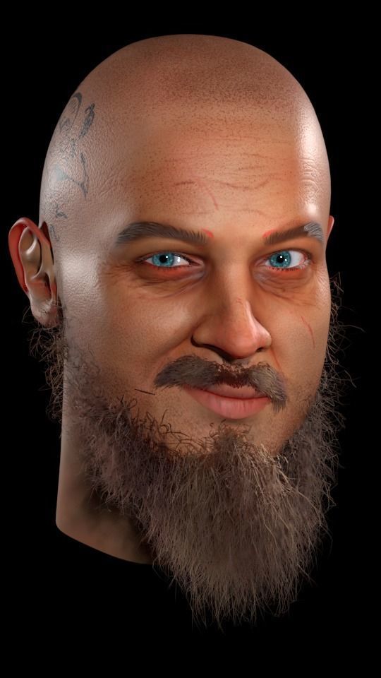 Ragnar Lothbrok Head 3D model | CGTrader