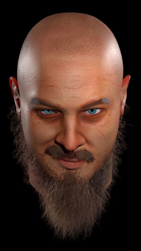 Ragnar Lothbrok Head 3D model | CGTrader