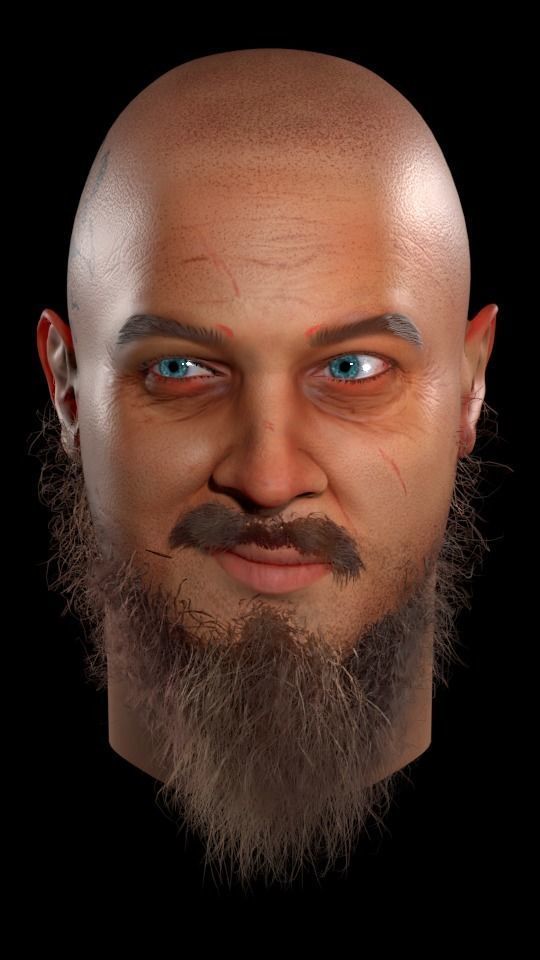 Ragnar Lothbrok Head 3D model | CGTrader