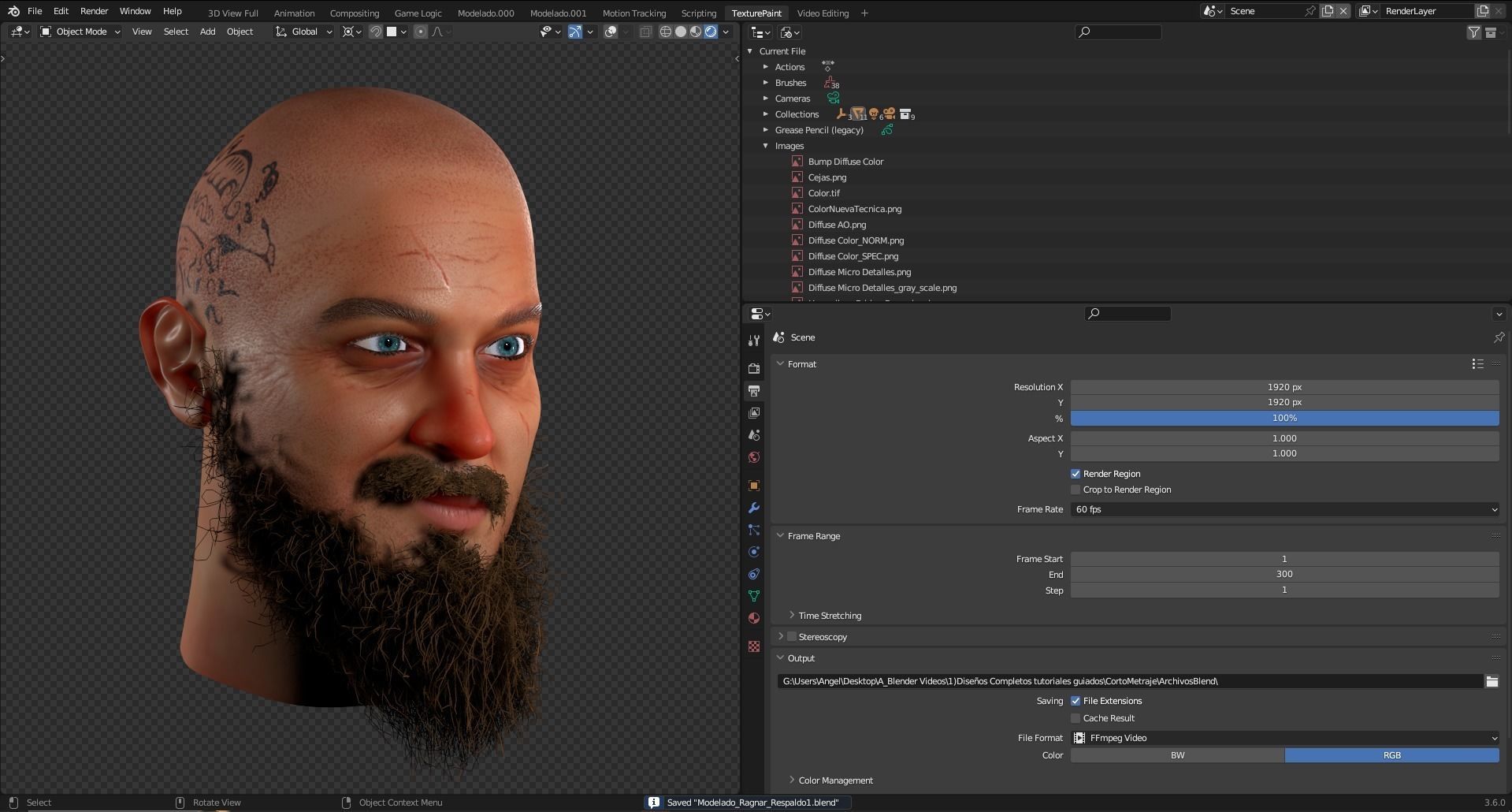 Ragnar Lothbrok Head 3D model | CGTrader