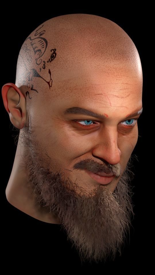 Ragnar Lothbrok Head 3D model | CGTrader