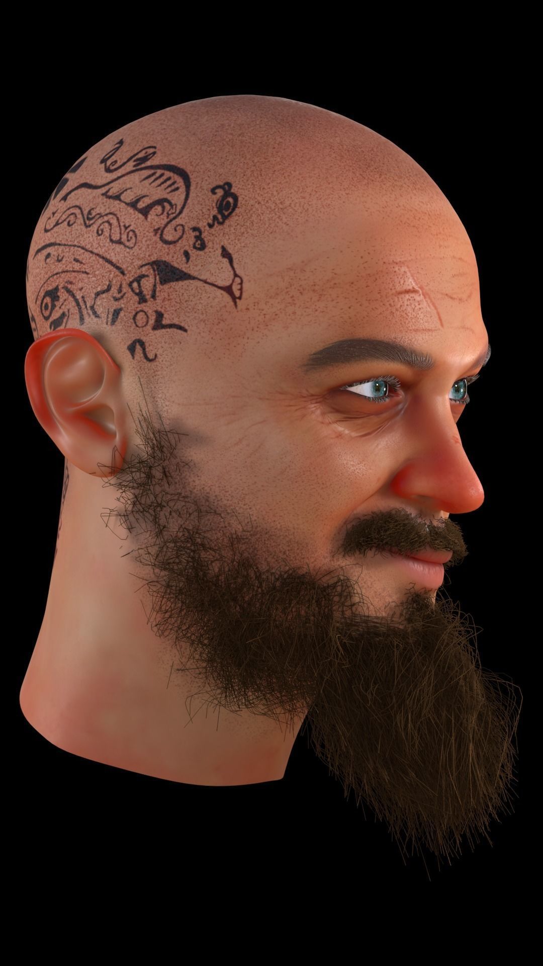 Ragnar Lothbrok Head 3D model | CGTrader